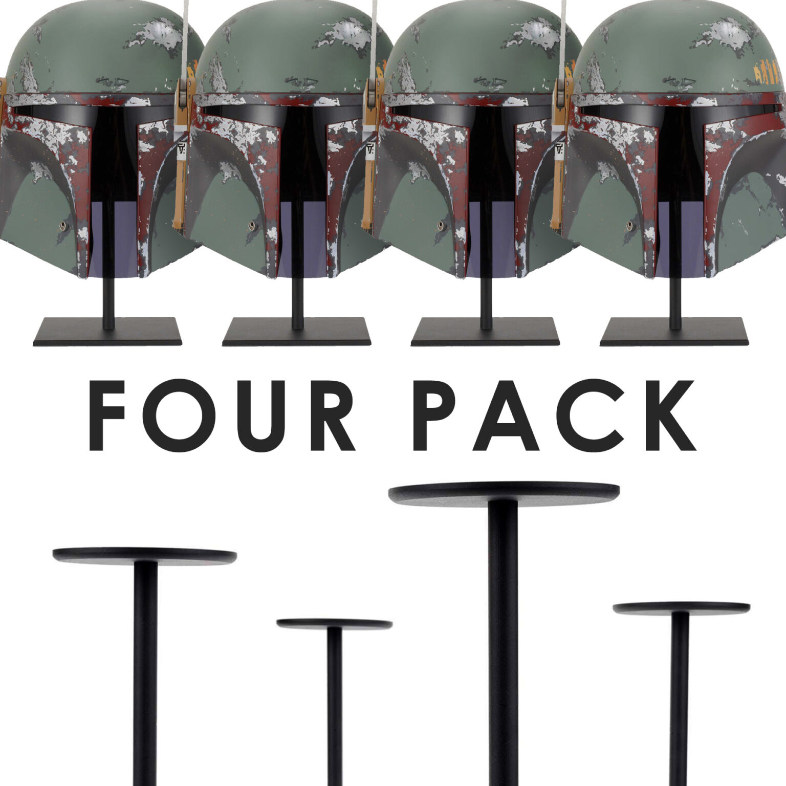 Case of 4 Deluxe "Elevate" Metal Helmet Stands - Tom Spina Designs ...